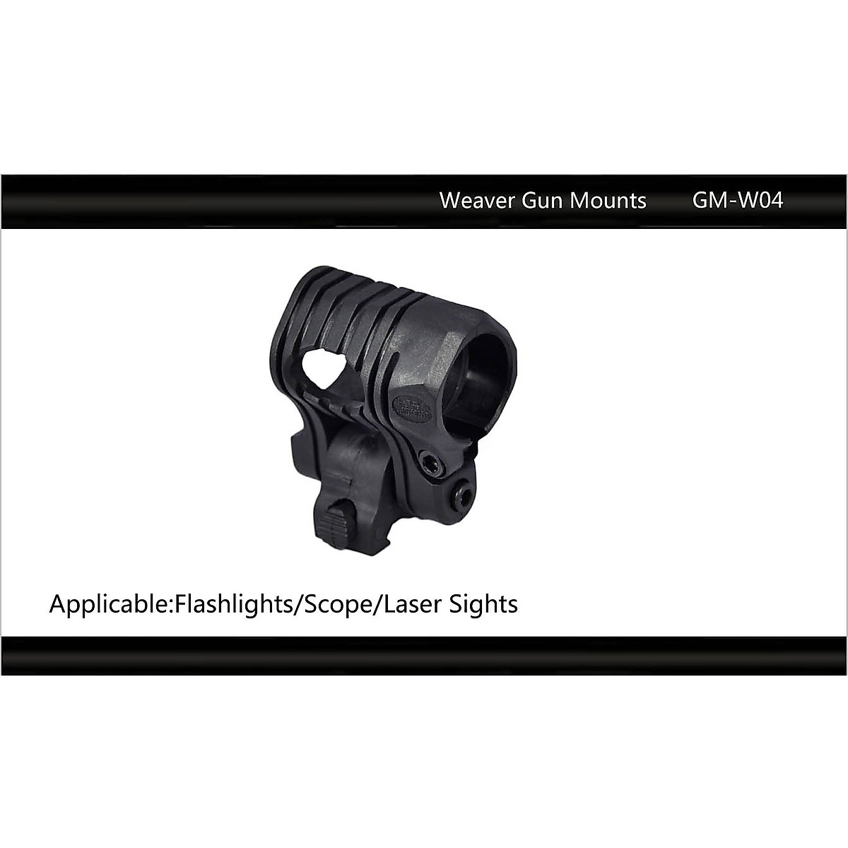 Tactical Scorpion Gear TSG-GMW04 Pivoting Weaver Scope Flashlight Mount 26mm 1"- Black