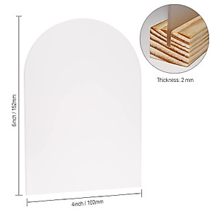 ORGANTEAM Acrylic Sign Blank Sheet with Wooden Stands Holders Wedding Table Numbers, 10 pack DIY 4x6 blank frosted Arch Signs for Wedding reception, Centerpiece, Decoration, Party,Anniversary, Event