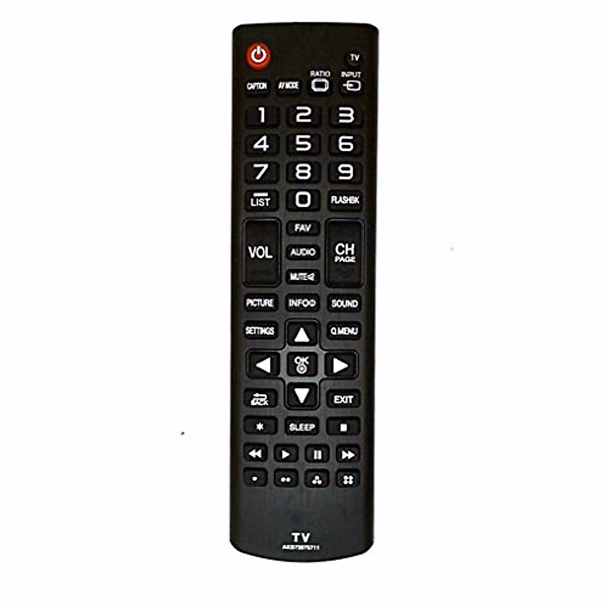 AKB73975711 Remote Control Replaced for LG TVs 42LB5600-UZ, 55LB5900-UV and Almost All Late Model LG TV's