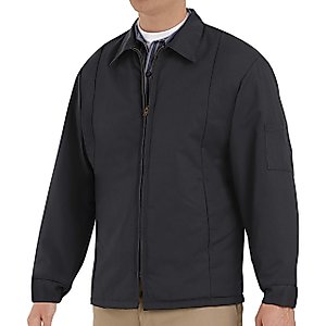 Red Kap Men's Perma-Lined Panel Jacket, Black, 4X-Large