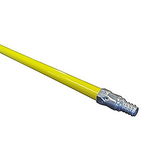 American Select Tubing Powder Coated Steel Handle with Threaded Metal Tip, 60" L, Yellow