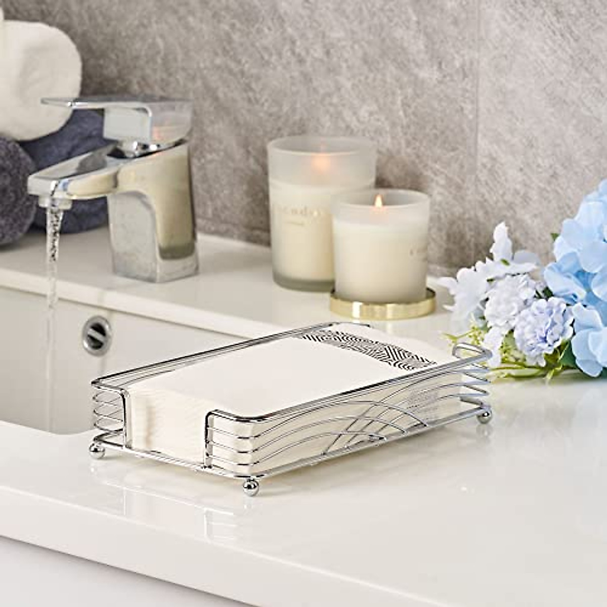 LEVIMETREE Guest Towel Napkin Holder - Guest Towels Disposable Bathroom Napkin Holder, Napkin Holder for Bathroom, Paper Towel Holder - Napkin Holders for Paper Napkins, Kitchen Restaurant Home Décor