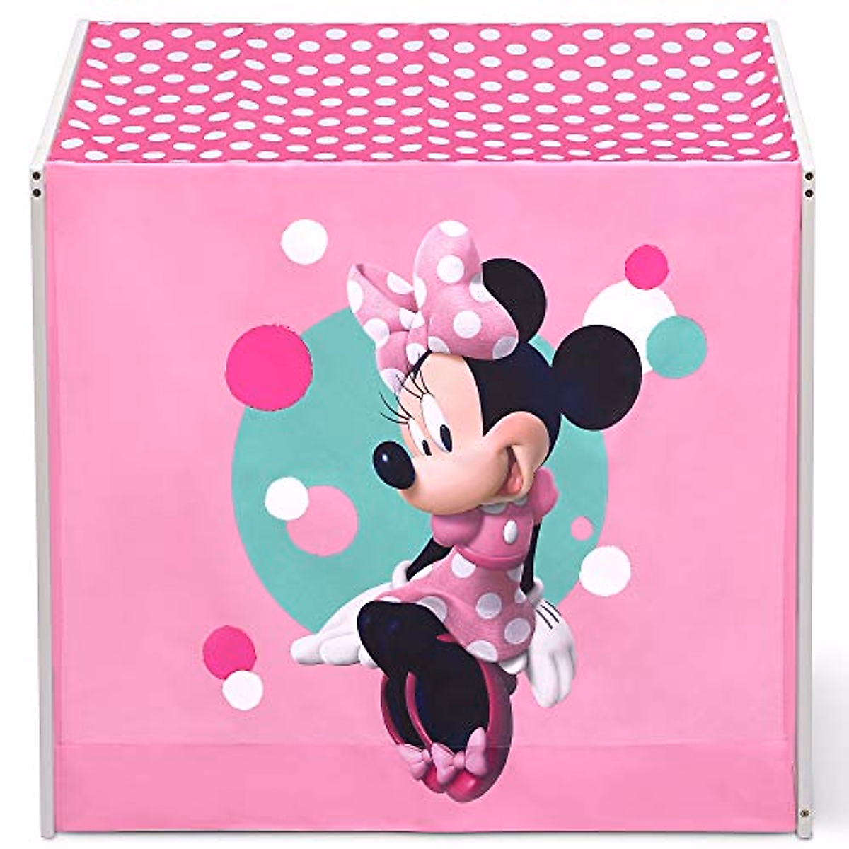Disney Minnie Mouse Indoor Playhouse with Fabric Tent for Boys and Girls by Delta Children, Great Sleep or Play Area for Kids - Fits Toddler Bed - Greenguard Gold Certified