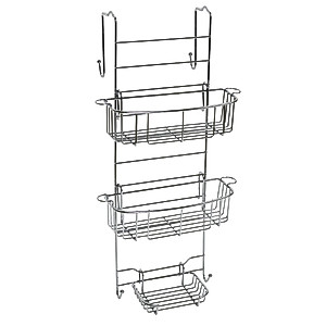 Zenna Home, Stainless Steel Rust-Resistant Over-The-Shower Caddy, 2-Shelf, Over the Door