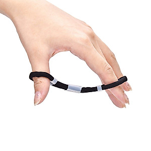 Archery Bow Slings, Archery Fingersling Recurve Bow Fingersling Shooting Fingersling Archery Finger Comfortable Wear Resistant for Recurve Bow(Black,L)