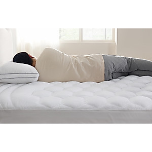 Bedsure Twin XL Mattress Pad 2 Pack - Soft Mattress Topper for College Dorm Essentials, Extra Long Twin Quilted Fitted Mattress Protector Cover with Deep Pocket Fits 8"-21", White, 39x80 Inches