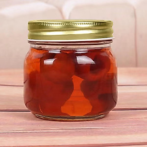 Encheng 8 oz Glass Jars With Lids,Ball Regular Mouth Mason Jars For Storage,Canning Jars For Caviar,Herb,Jelly,Jams,Honey,Dishware Safe,Set Of 24