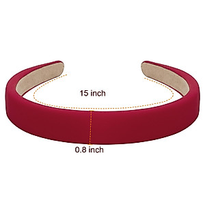 LYroo 5 Pack Solid Color Headbands for Women Girls Non Slip Wide Head Band Fashion Padded Headbands Head Bands for Women's Hair Accessories