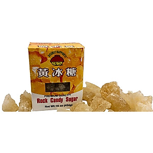 Double Happiness Lump Sugar Rock Candy, Premium Quality from Cane Sugar and Molasses, 16 Ounce Box, [Pack of 2]