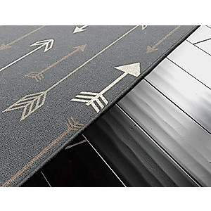 Brumlow Mills Bohemian Arrows Decorative Archery Gray Area Rug for Living Room Decor, Bedroom Carpet, Dining, Kitchen Rugs or Front Door Mat, 2'6" x 3'10"
