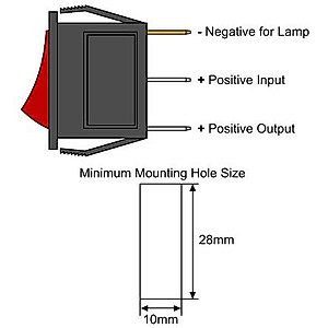 On/Off Power Switch for Razor - KCD1 Red Illuminated On-Off Switch for Razor E100, E200, E300, Crazy Cart, GF, Drifter, Dune Buggy - Heavy Duty Waterproof Rubber Boot On Off 3-Pin Toggle Switch