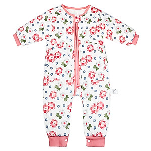 MOEMOE BABY Toddler Sleeping Sack, Cotton Sleep Sack with Feet, 2.5 Tog Wearable Blanket Baby, Winter Sleep Sack with Legs for Baby Boys and Girls