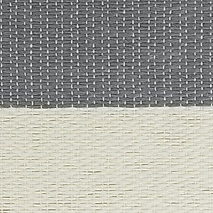 DII Durable Woven Striped Storage Bin Collapsible with Soft Rope Handles Reinforced with Metal Grommets, X-Large, 17x15x12", Solid Gray