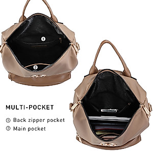 MKP COLLECTION Women Nylon Backpack Purse Convertible Large Ladies Designer Rucksack Travel Shoulder Bags Handbag 2PCS