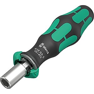 WERA - 05051492001-838 RA S Bitholding Screwdriver with Ratchet functionality, 1/4", 1/4" x 102 mm
