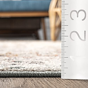 nuLOOM Rose Persian Vintage Area Rug, 4' x 6', Beige