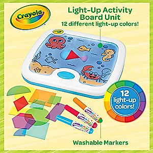Crayola Light Up Activity Board, Kids Art Kit, Toys & Gifts for Ages 3, 4, 5, 6