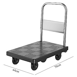 Generic Folding Foldable Moving Warehouse Push Hand Truck Heavy Duty Platform Cart Dolly Transport Truck for Heavy Thing Moving, Green