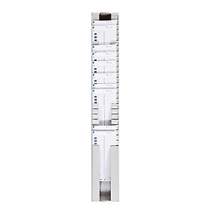 Pyramid Time Systems Pyramid Technologies Time Card Rack, 25 Pockets, Plastic, Light Gray