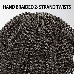 Especially Yours Sharma Headband Wig Authentic Two-Strand Twist Coils with Great Body, Stretch Band/Runway Shades of Black, Brown and Gray