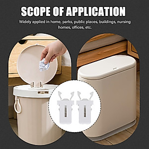 ARTIBETTER Waste Basket Clips 50pcs Trash Can Lock Universal Garbage Can Lid Lock Self- Locking Garbage Trash Switch Replacement Catch Trash Bin Accessories (White) Garbage Bin Lock