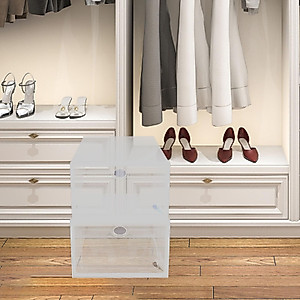 Alipis 5pcs Boxes Shoe Display Case Sneaker Storage Shoe Containers Sneaker Boxes Stackable Shoe Boxes Stackable Organizer for Cabinets Shoe Rack Organizer Sneaker Containers Shoe Cabinet