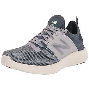 New Balance Women's Fresh Foam Sport V2 Running Shoe, Whisper Grey/Deep Ocean Grey, 9.5