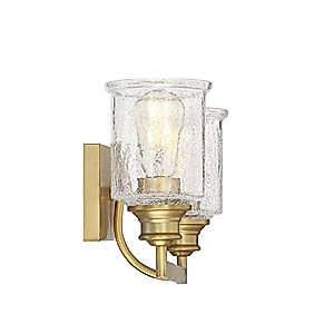Savoy House 8-1972-2-322 Hampton Warm Brass 2-Light Bathroom Vanity Light (16" W x 9" H)