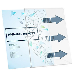 EOOUT Acrylic Sign Holder, A4 Size, 6 Pack, Plastic Flyer Display Holder, Slant Back Clear Paper, Document Menu Table Transparent Stand for Office, Store, Restaurant