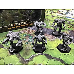 Catalyst Game Labs BattleTech Mini Force Pack: Clan Support Star Grey