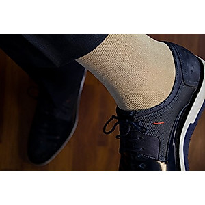 Hugh Ugoli Men's Bamboo Dress Socks for Business & Trouser, Thin & Seamless Crew Socks, 4 Pairs with Gift Box, Shoe Size 8-12, Assorted, Shoe Size: 8-12
