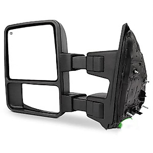 SCITOO for Ford Towing Mirror Driver Side Rear View Mirror fit 2008-2016 for Ford for F250 for F350 for F450 for F550 Super Duty with Power Control Heated Manual Telescoping Folding and Turn Signal