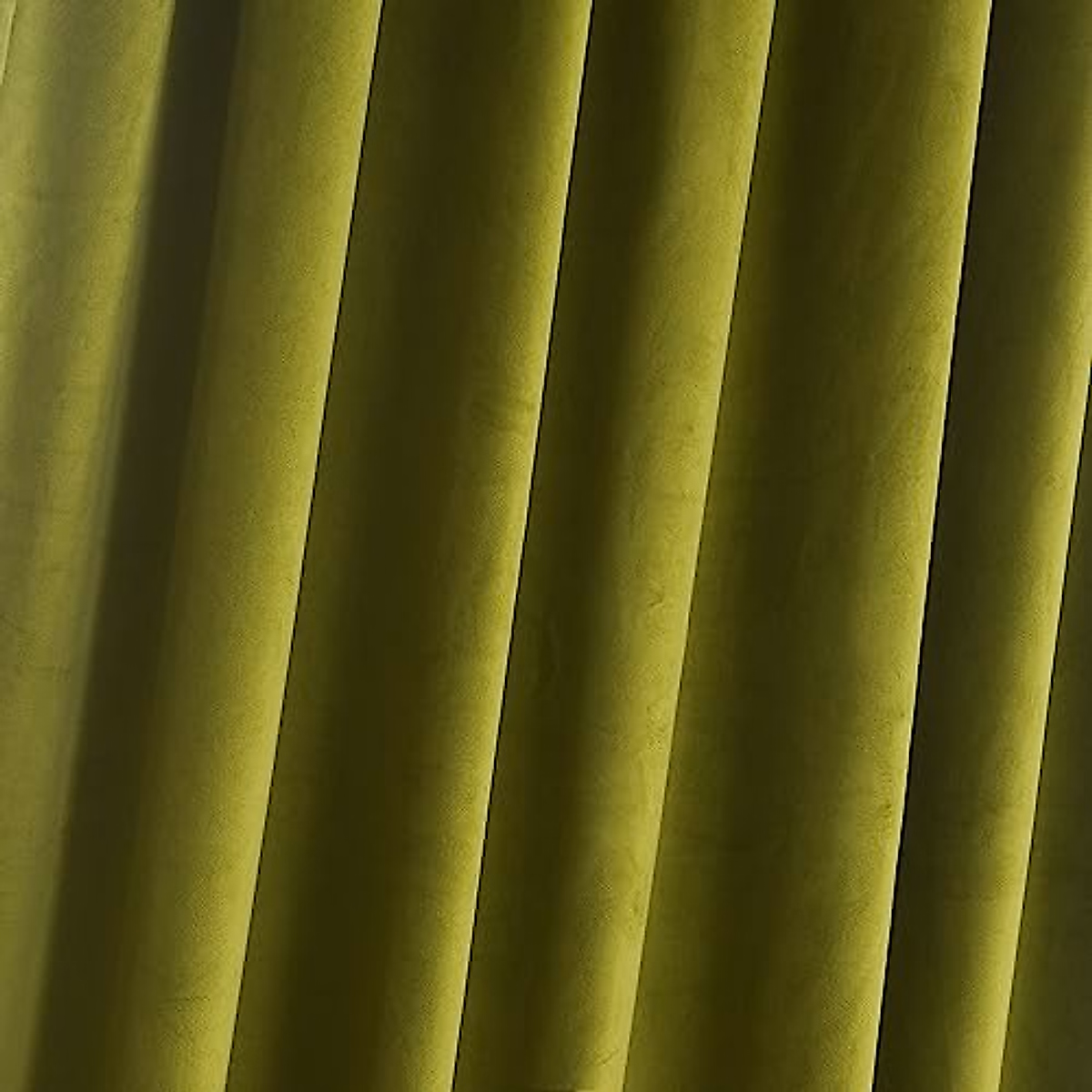 gisewood Lime Velvet Curtains for Living Room - 84 inches Length Velvet Curtain Panels Tap Top Window Drapes for Bedroom/Sliding Glass Door, W52 by L84 inches, 2 Panels