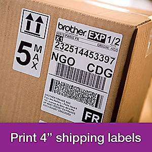 Brother QL-1110NWB Label Maker, Shipping Labeller, Wireless, PC Connected, Network and Bluetooth, Desktop, Wide Format 4 Inch Labels