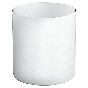 HGHYjrxfkl 1 Pack Alabaster White Glass Lamp Shade, Cylinder Glass Lamp Shade Replacement with 1-5/8-inch Fitter Opening for Pendant light, Desk lamp,Wall Sconces and Bathroom Vanity lights.