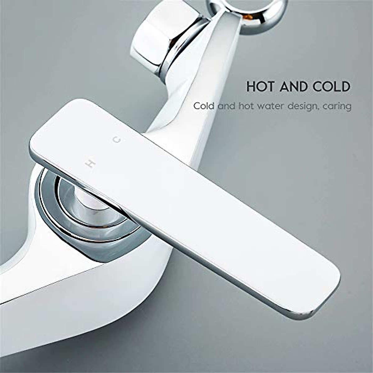 MINJING Bidet Faucets, Wall Mounted Bathroom Shower Tap Bidet Toilet Sprayer Bidet Toilet Washer Mixer Faucet