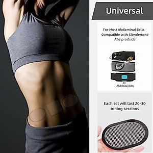 UYGHHK Replacement Gel Pads for All Abs Belts, Replacement Gel Sheet for Abdominal Belts Toning System, 9pcs Replacement Gel Pads Black