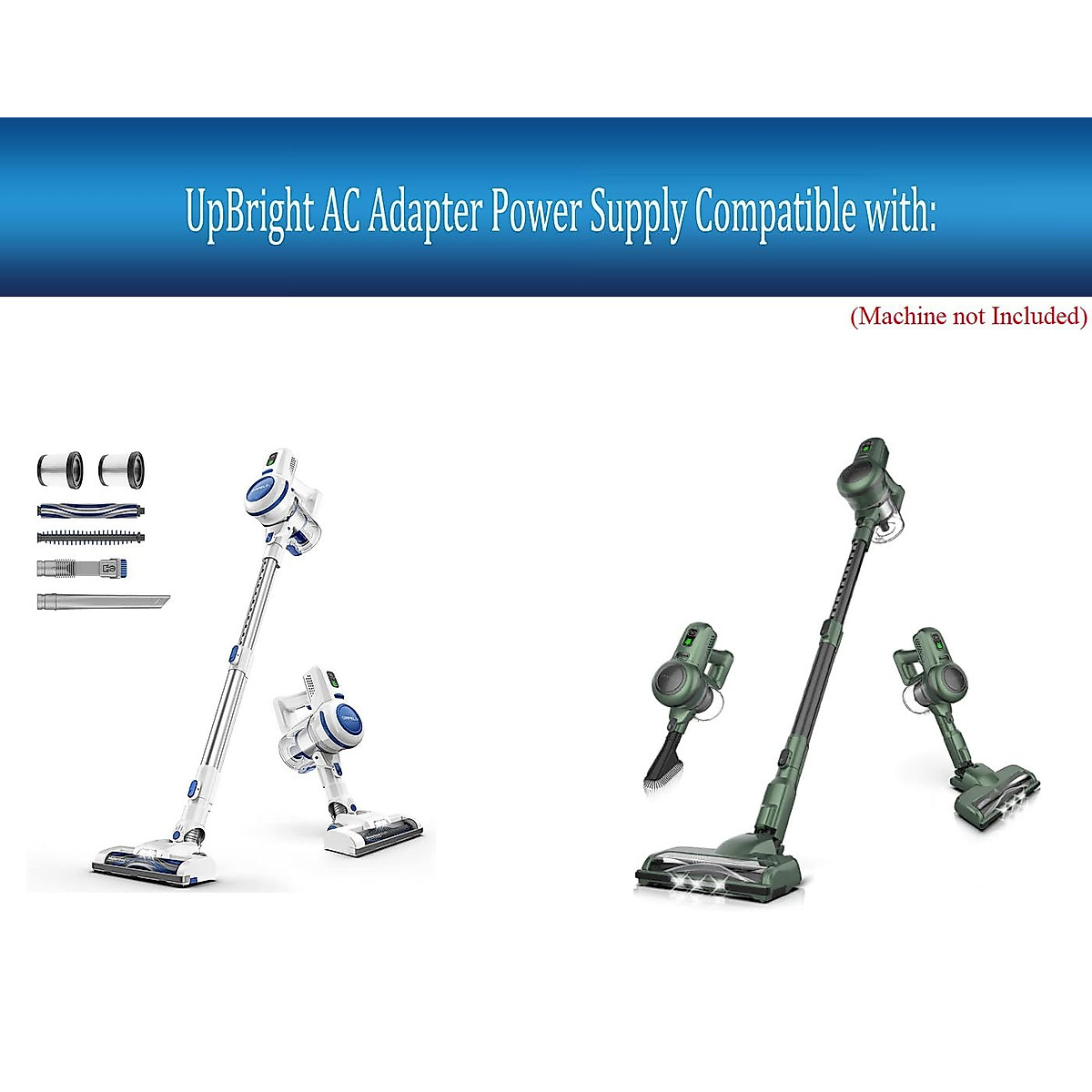 UpBright 26.5V AC/DC Adapter Compatible with Orfeld V20 V20-1 V20-A V21 V21-1 V201 V20A V211 22.2V 2200mAh Li-ion Battery Cordless Stick Vacuum Cleaner 26.5VDC 500mA 27V 0.5A Power Supply Cord Charger