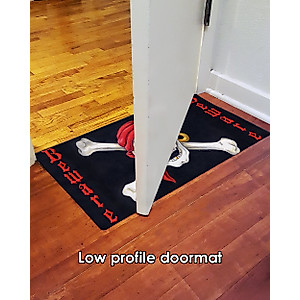 Toland Home Garden 800052 Beware Funny Door Mat 18x30 Inch Pirate Outdoor Doormat for Entryway Indoor Entrance