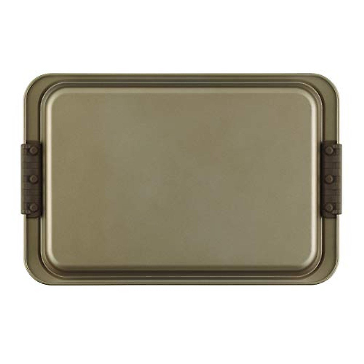 Anolon Bronze Nonstick Baking Pan With Lid / Nonstick Cake Pan With Lid, Rectangle - 9 Inch x 13 Inch, Brown