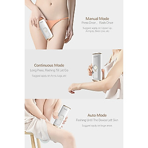 Permanent Hair Removal for Women, Jeezfee Hair Removal Device, at-Home Painless Hair Removal on Armpits Legs Arms Face Bikini line (Elegant White)