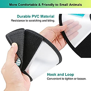 MintCat Cat Cone, Adjustable Cat Cone Collar Soft, Lightweight Cat Recovery Collar, Protective Cat Cones to Stop Licking Pet Cone, Plastic Elizabethan Collar for Cats Kitten Small Dog After Surgery, S