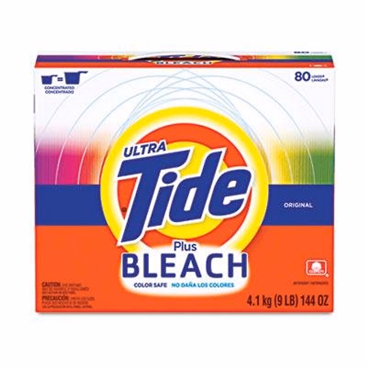 Laundry Detergent with Bleach, Original Scent, Powder, 144oz Box