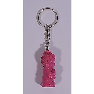 Buddha Keychain Key Ring Assorted Happy Praying Blessing (Set of 4)