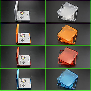NPA Plastic Hard Protective Shell Case Cover Front Back Protector Cover for Gameboy Advance SP GBA SP Crystal Red