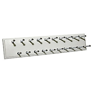 Easy Track Ra1200 Sliding Tie Rack, 20 Hook, White