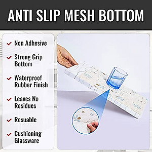 Ray Star Shelf Liner, 12in x 10FT Non Adhesive Floral Cabinet Liner for Pantry Refrigerator Drawer, Strong Grip Non Slip Waterproof Easy Trim, Durable Shelf Liners for Kitchen Cabinets Organization