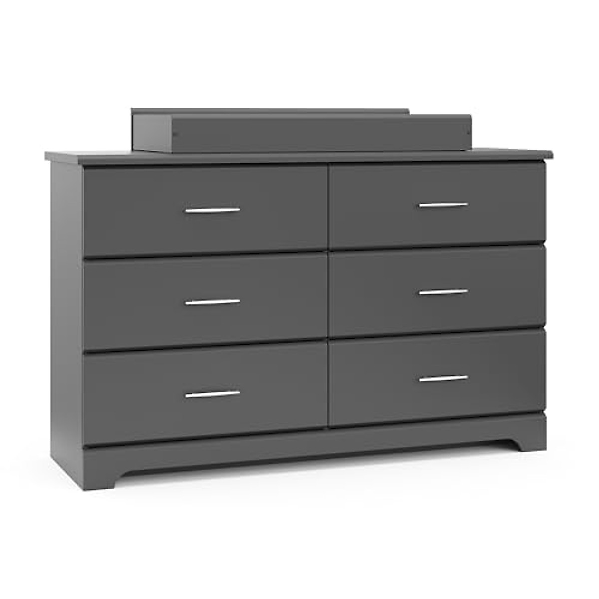 Storkcraft Brookside 6 Drawer Double Dresser (Gray) – GREENGUARD Gold Certified, Dresser For Nursery, 6 Drawer Dresser, Kids Dresser, Nursery Dresser Drawer Organizer, Chest of Drawers