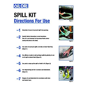 Oil-Dri L90435 Compact Universal 5-Gallon Bucket Spill Kit, 5-Gallon Maximum Absorption Capacity