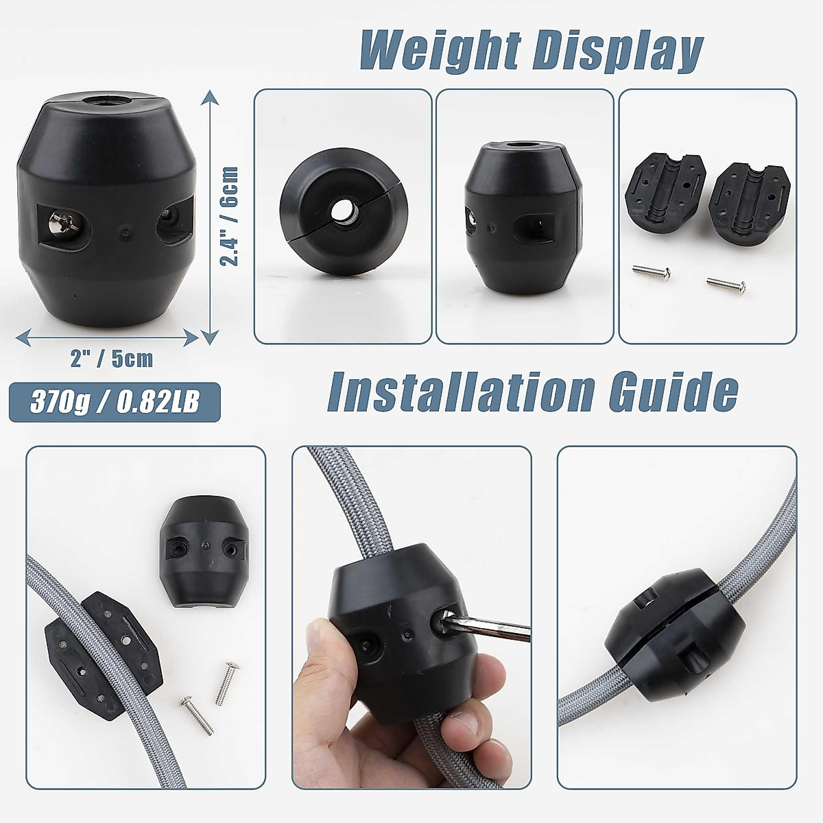 Kitchen Faucet Parts for Grohe 48293000 Replacement Hose with Weigt Ball and 3 Connect Adapters, Grohe Ladylux 46174000 46092000 Kitchen Faucet Hose Replacement Parts, Pull-Down Hose for Sink, 59"